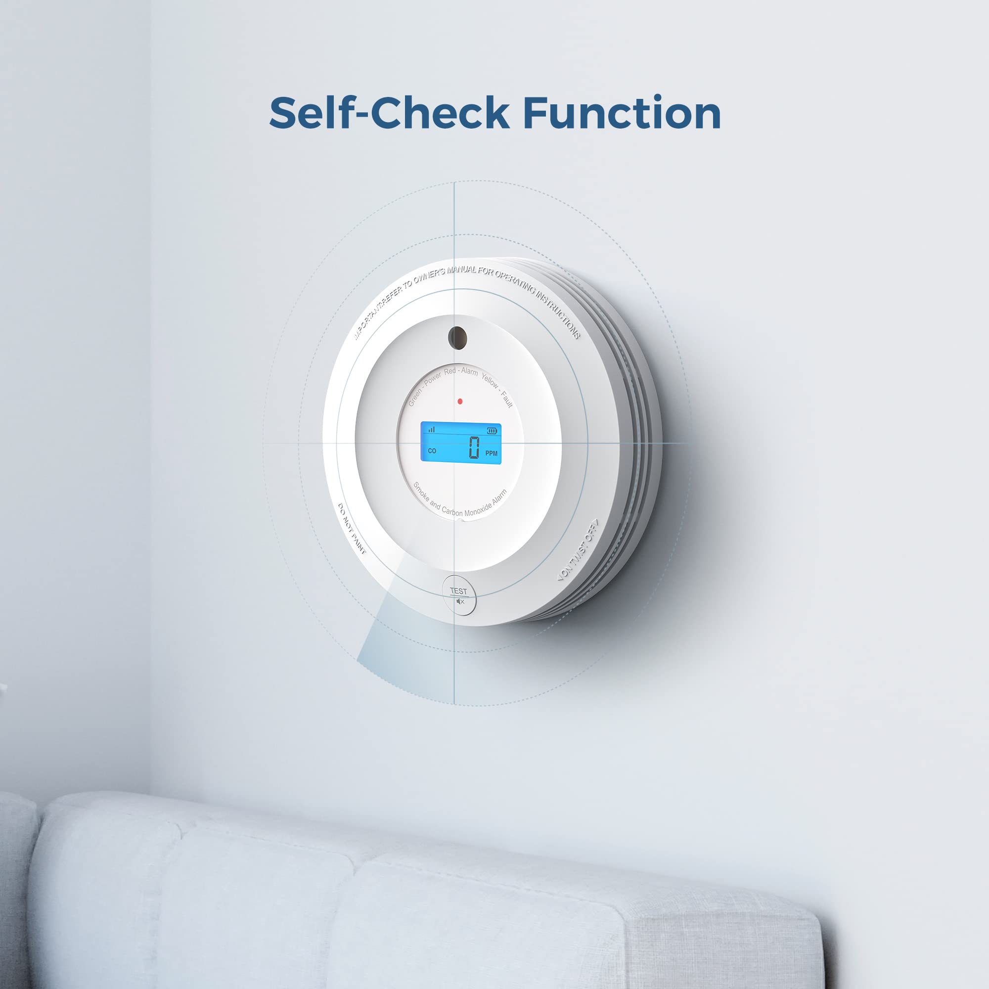 AEGISLINK Wi-Fi Combination Smoke and Carbon Monoxide Detector Compatible with TuyaSmart & Smart Life App, SC-WF240, 3 Pack
