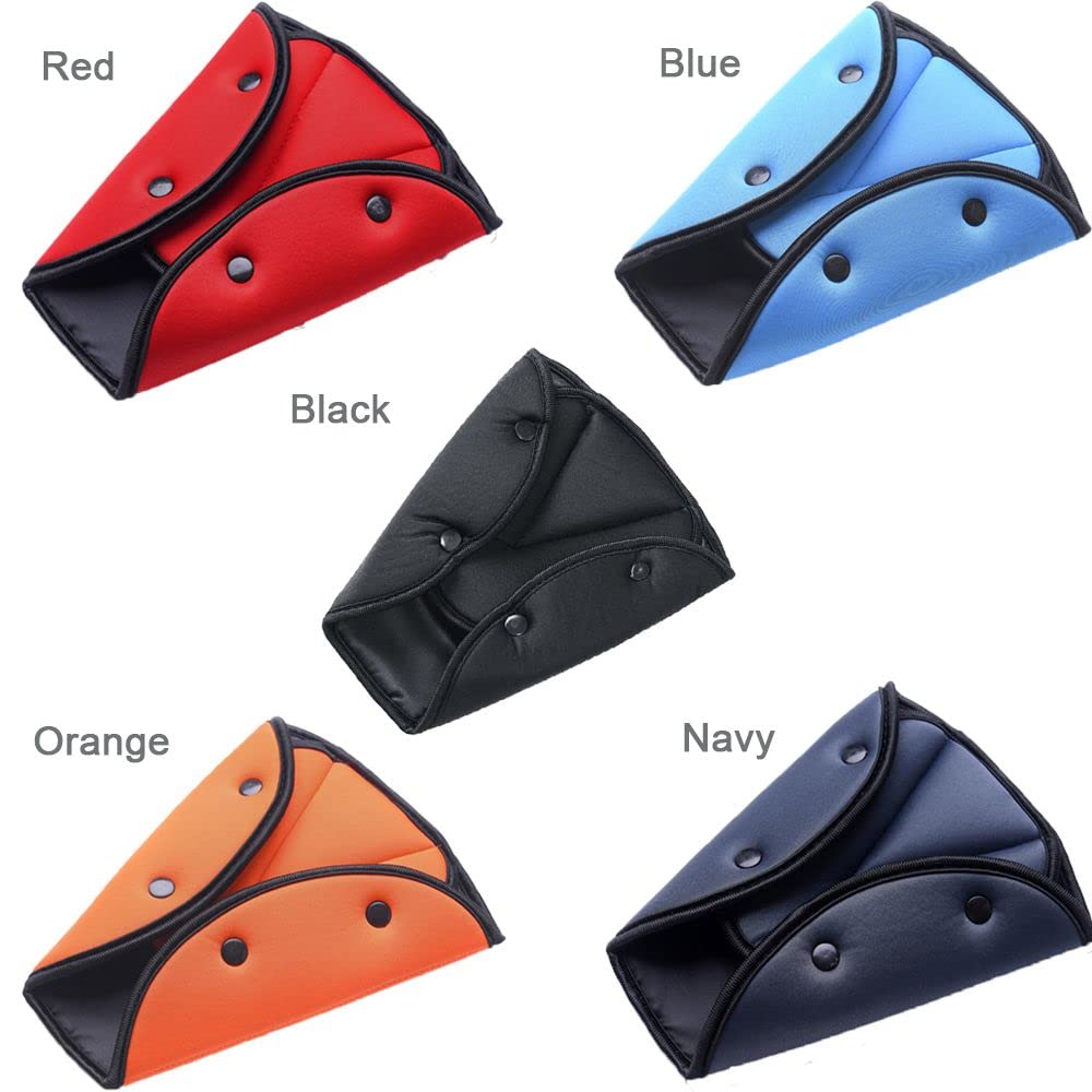 Baby Kids Holder Triangle Adjuster Clip Seat Belts Seat Cover Shoulder Harness Strap Car Safety Cover(red)
