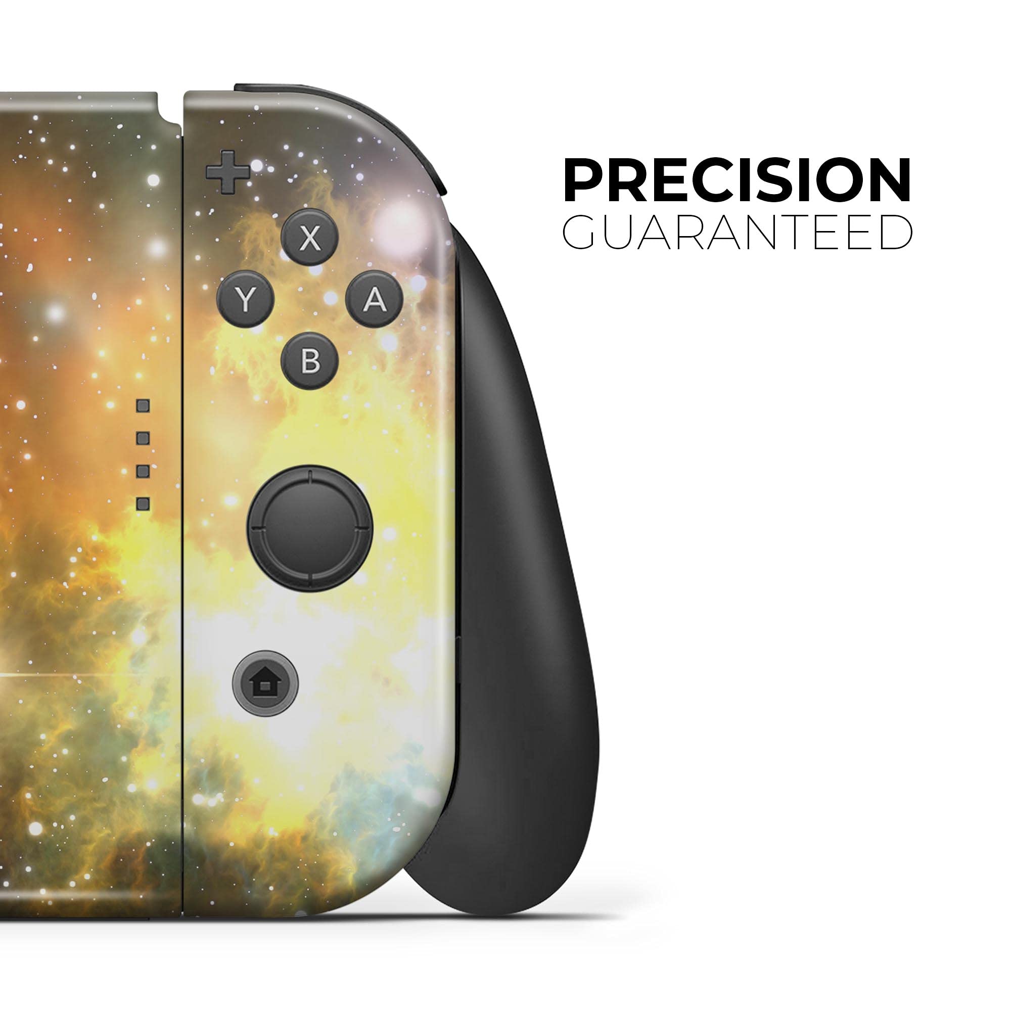 Design Skinz - Compatible with Nintendo Switch OLED Dock Only - Skin Decal Protective Scratch-Resistant Removable Vinyl Wrap Cover - Glowing Gold & Black Nebula