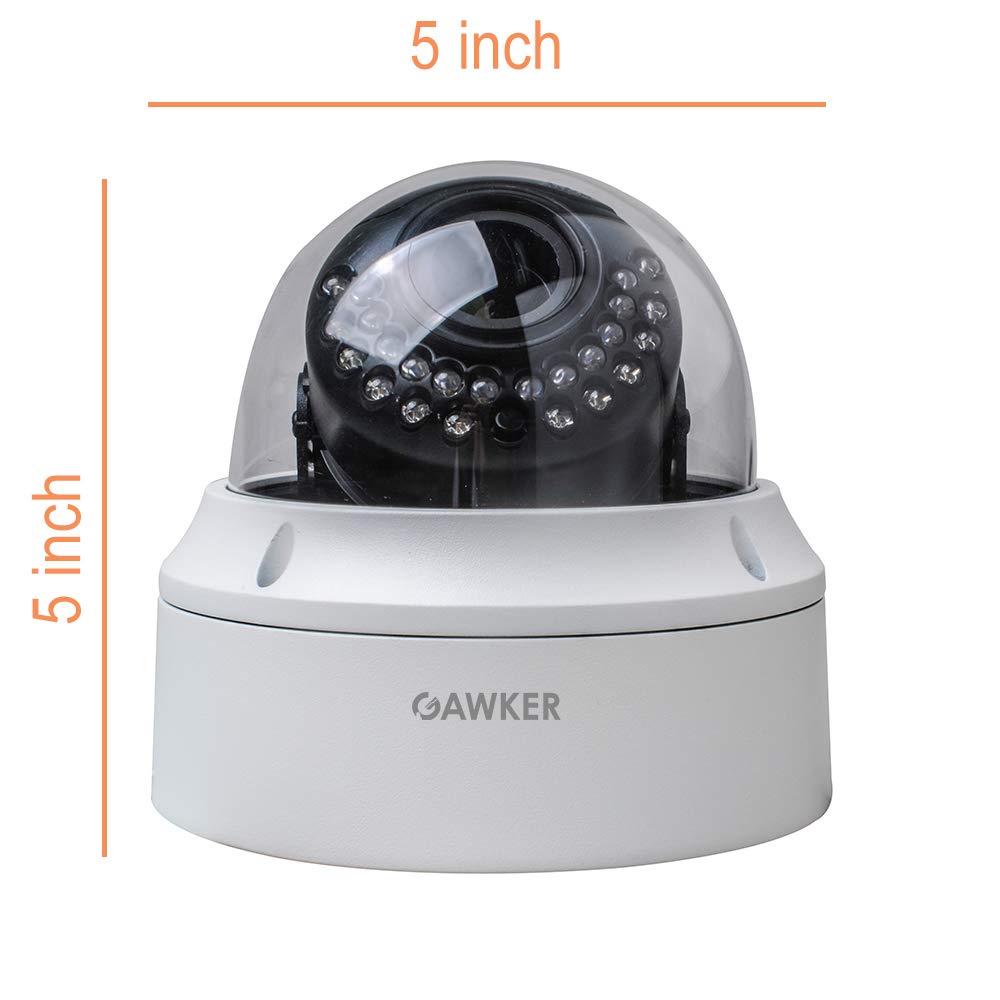 GAWKER G1083PDIR Dome CCTV Security Camera, 1080P HD-TVI/AHD/CVI and CVBS(Default) Video Out switchable, True Day&Night, IP66 Vandal Proof, 2.8-12mm Lens, IR Smart, DC12V/AC24V.