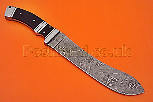 CF-51 Custom Handmade Damascus Steel Chef Knife - buffalo horn with Stainless Steel Bolsters
