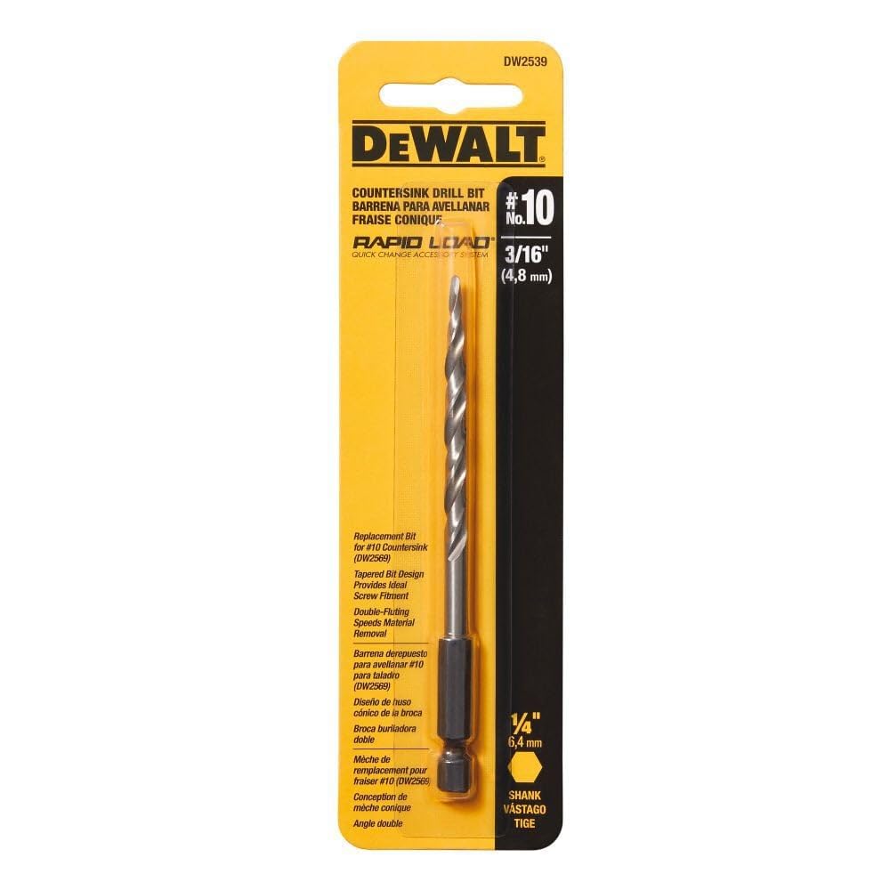 DEWALT Drill Bit, #10 Countersink, 3/16-Inch (DW2539)
