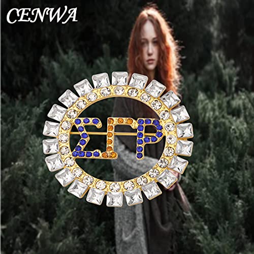 CENWA Sigma Gamma Rho Sorority Brooch Pin 1922 Sorority Paraphernalia Gift Greek Sorority Jewelry Gift (SGR round Pin2)