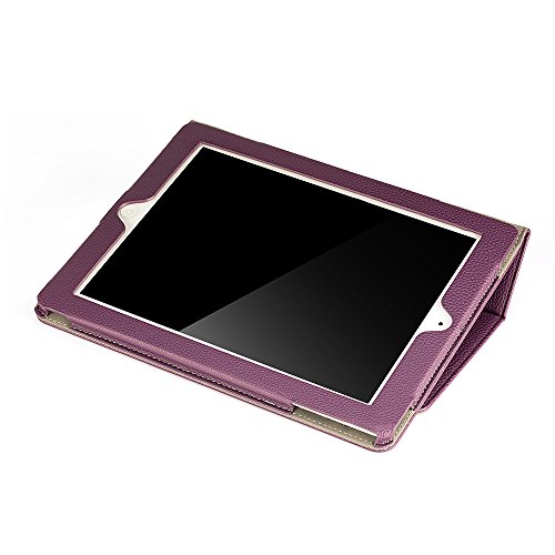 RUBAN Folio Case for iPad 4th Generation/iPad 3rd Gen (2012 Model), iPad 2 (2011 Model) 9.7 inch Tablet - [Corner Protection] Slim Fit Smart Stand Protective Cover Auto Sleep/Wake, Purple