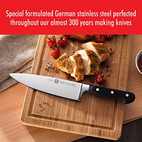 ZWILLING Professional S 7-Piece Razor-Sharp German Block Knife Set With Black Rubberwood Block, Made in Company-Owned German Factory with Special Formula Steel perfected for almost 300 Years