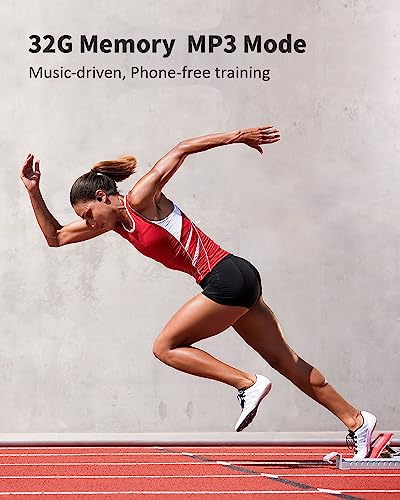 Bone Conduction Headphones, IPX7 Waterproof Open Ear Headphones with 32G MP3 Player Bluetooth 5.3 Wireless Headset Sport Headphones with Built-in Mic, Sweatproof Headset for Running, Cycling