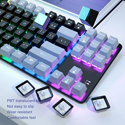 87 Key Mechanical Keyboard, Computer Mechanical Gaming Keyboard, RGB Backlight Wired Keyboard, Blue Switch for Computer Laptop PC Game Work Office