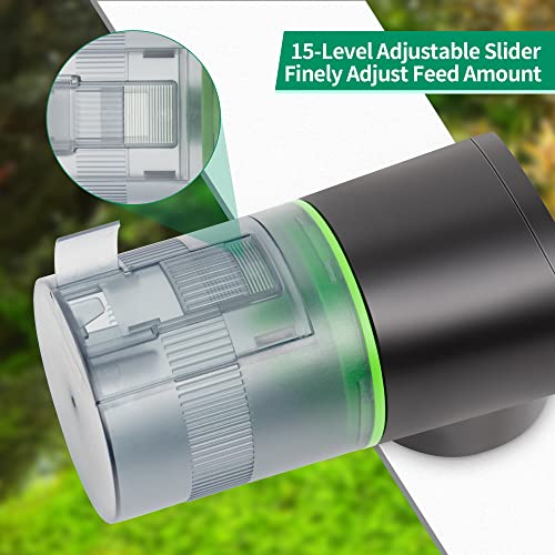 Ycozy Automatic Fish Feeder Rechargeable with USB Cable Moisture-Proof Intelligent Electric Fish/Turtle Feeder for Aquarium & Fish Tank Intelligent Timer Fish Food Dispenser for Vacation | Navi-EV