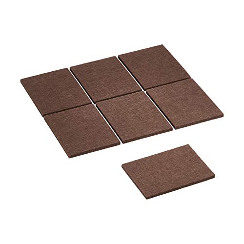 Amazon Basics Felt Furniture Pads - 3'' x 4'' Square, Brown, 24-Pack
