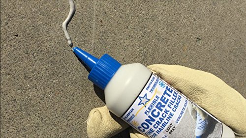 Bluestar Flexible Concrete Hairline Crack Filler (Light Gray), DIY - No Special Tools Needed. Fill Small Cracks in Concrete Driveways, Sidewalks and Patios.