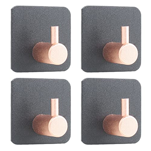 Coat Hooks Universal Bathroom Towel Coat Hanging Racks Lustrous Surface for Living Room Rose Gold & Black