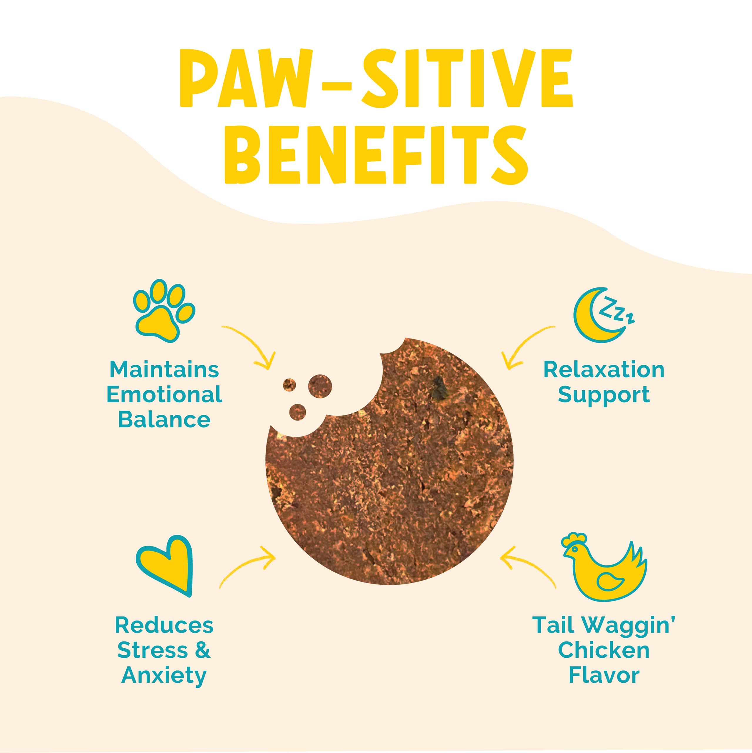 LuckyTail Dog Calming Chews โ Anxiety Treats - Hemp - Melatonin for Dogs - Magnesium - Calming Aid for High Stress Separation Thunderstorms Fireworks