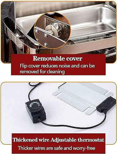 Chafing Dishes Chafing Dish Buffet Set, Food Warmers Server Warming Tray Round Rectangular Chafers, Stainless Steel Square Chafer, Round Food Warmer Chafing For Catering Warmer Chafer Set, Energy Effi