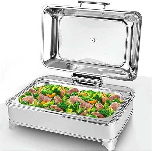 Chafing Dishes Chafing Dish Buffet Set, Food Warmers Server Warming Tray Round Rectangular Chafers, Stainless Steel Square Chafer, Round Food Warmer Chafing For Catering Warmer Chafer Set, Energy Effi