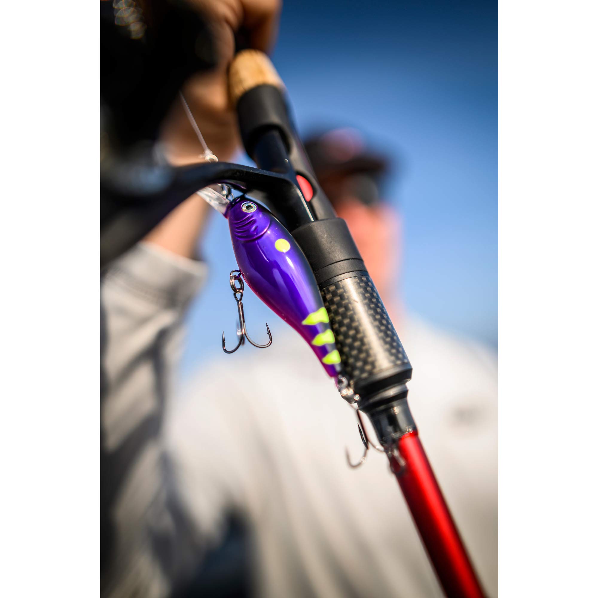 Berkley Flicker Shad Shallow Fishing Lure, Firetail Hot Perch, 2/7 oz, 2 3/4in | 7cm Crankbaits, Size, Profile and Dive Depth Imitates Real Shad, Equipped with Fusion19 Hook