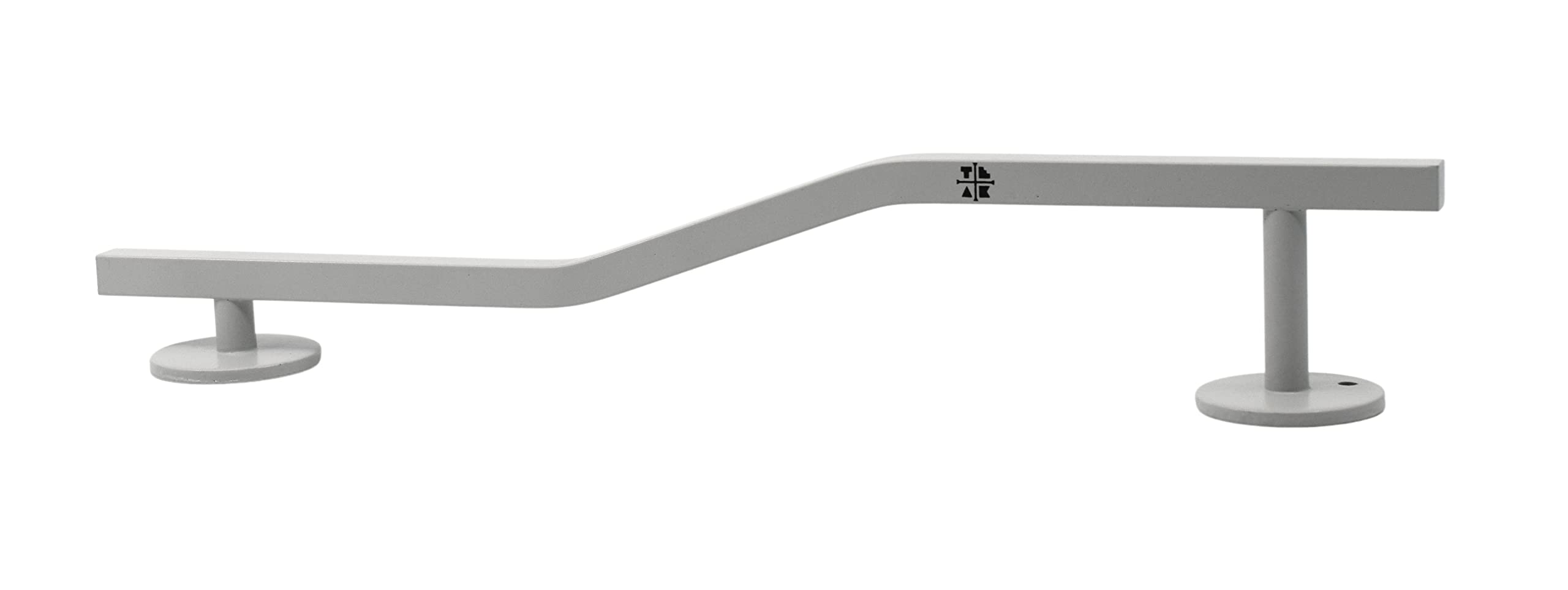 Teak Tuning Square, Bi-Level Fingerboard Rail, 12" - Custom Designed Premium Solid Steel, Matte Powder Coated Finish in Grey Mist - Superior Non-Slip Foam Feet