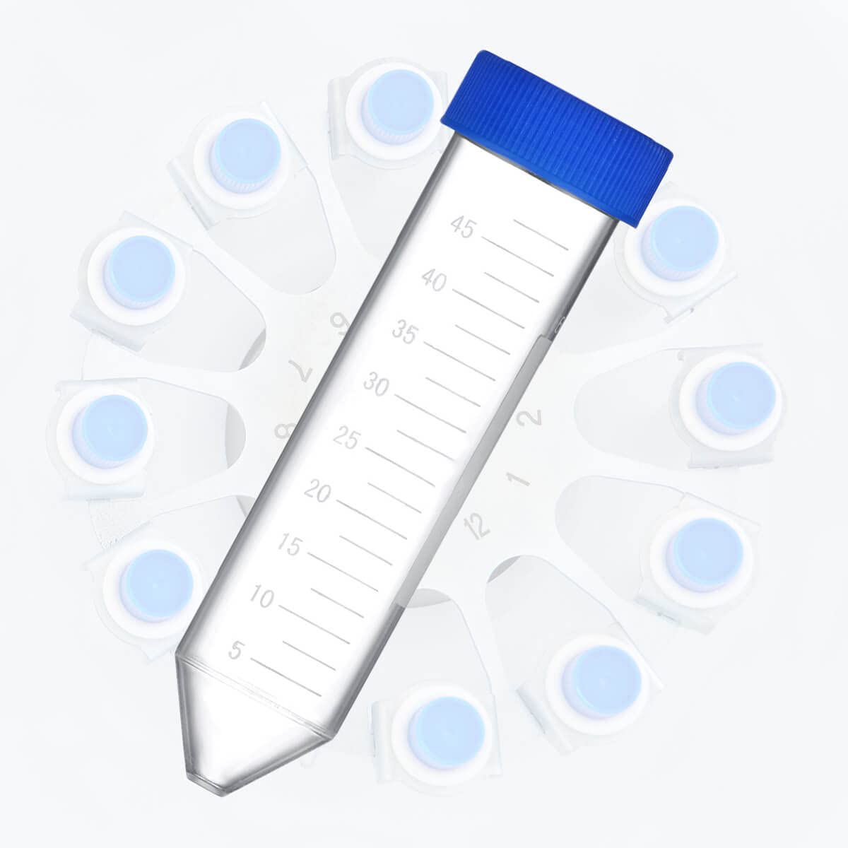 BKMAMLAB Centrifuge Tube 50ml,Conical,PP Material,2 Racks&40 Centrifuge Tubes…