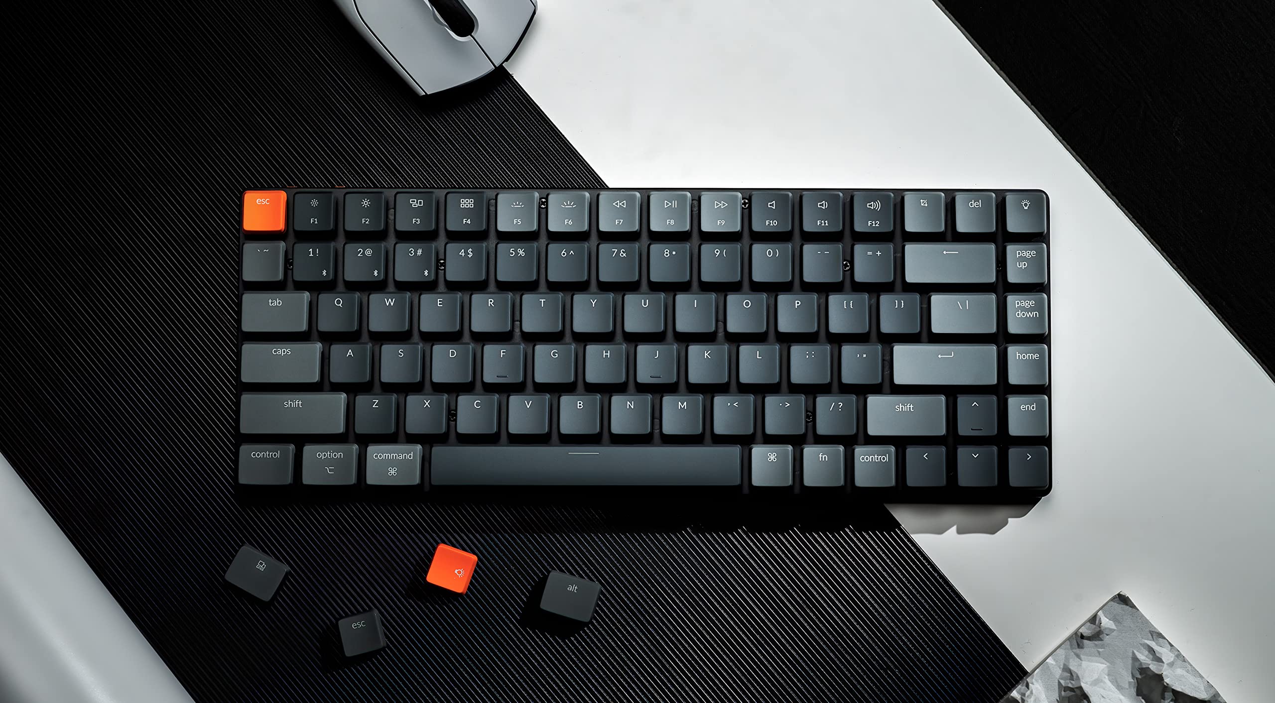 Keychron K3 Ultra-Slim 75% Layout Wireless Wired Mechanical Keyboard, Compact 84 Keys RGB LED Backlit for Mac Windows, Low Profile Gateron G Pro Blue Switch, Version 2