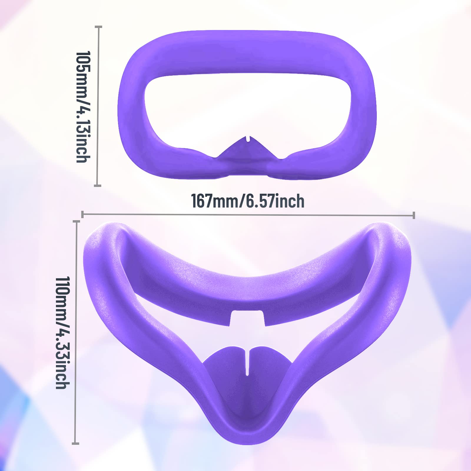 Accessories Compatible with Oculus Quest 2 Silicone Touch Controller Grip Cover, Face Cover, Headset Shell Cover, Protective Lens Case, Disposable Eye Sleeves