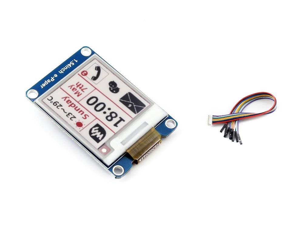Three Color 1.54inch E-Ink Display Module (B), 200x200 Resolution 3.3V/5V Red Black White E-Paper Display Epaper Screen for Raspberry Pi/Arduino/STM32 SPI Interface,Full Refresh