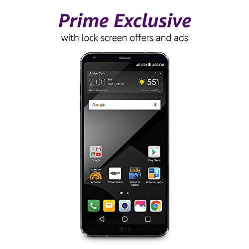 LG G6+ - 128 GB - Unlocked (AT&T/T-Mobile/Verizon) - Black - Prime Exclusive - with Lockscreen Offers & Ads