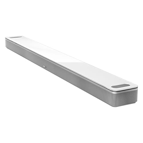 Bose Smart Soundbar 900, White with Bass Module 500 for Soundbar, Black