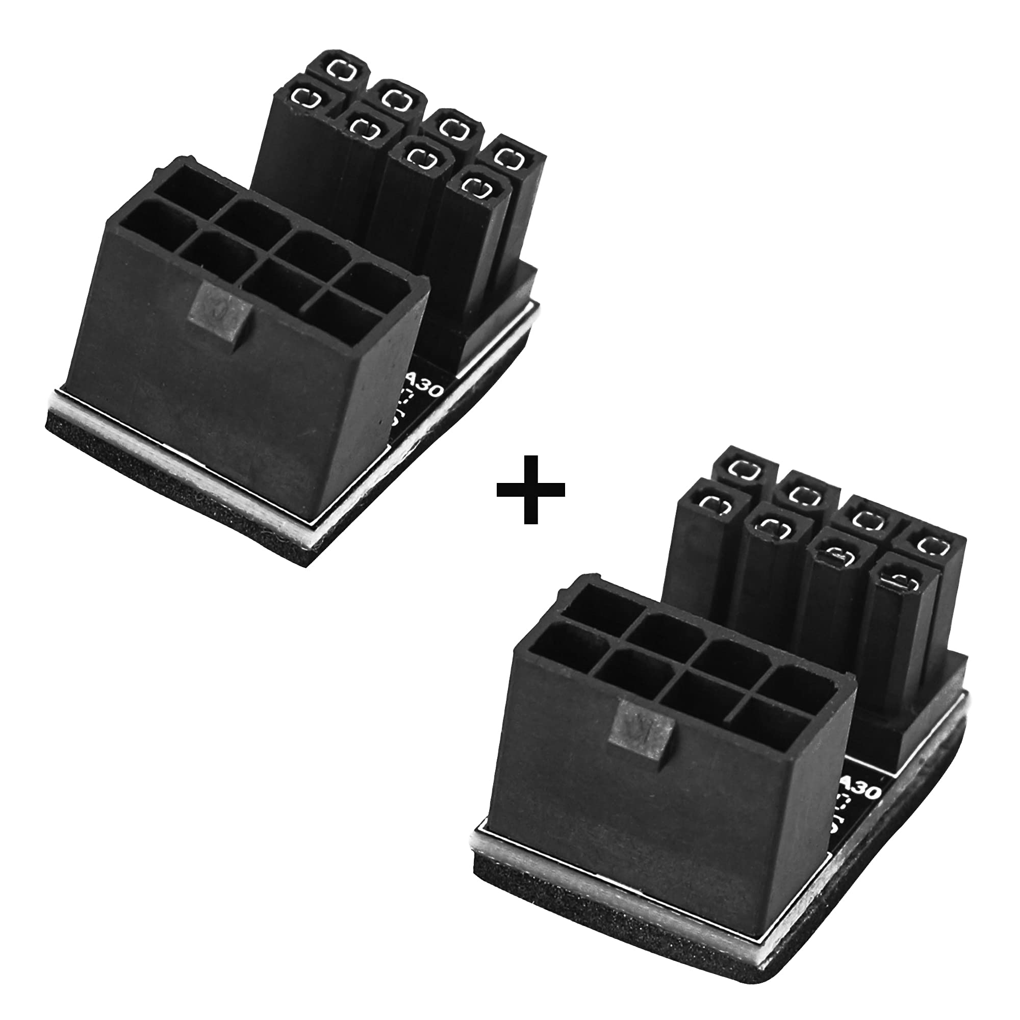 SinLoon ATX 8Pin Female to 8pin Male 180 Degree Angled Adapter for Desktops Graphics Card 4 Pack (8Pin)