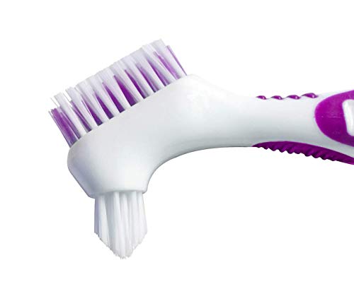 myKimono Premium Hygiene Denture Cleaning Brush Set, Multi-Layered Bristles & Ergonomic Rubber Handle, for Denture Care(Pack of 2)