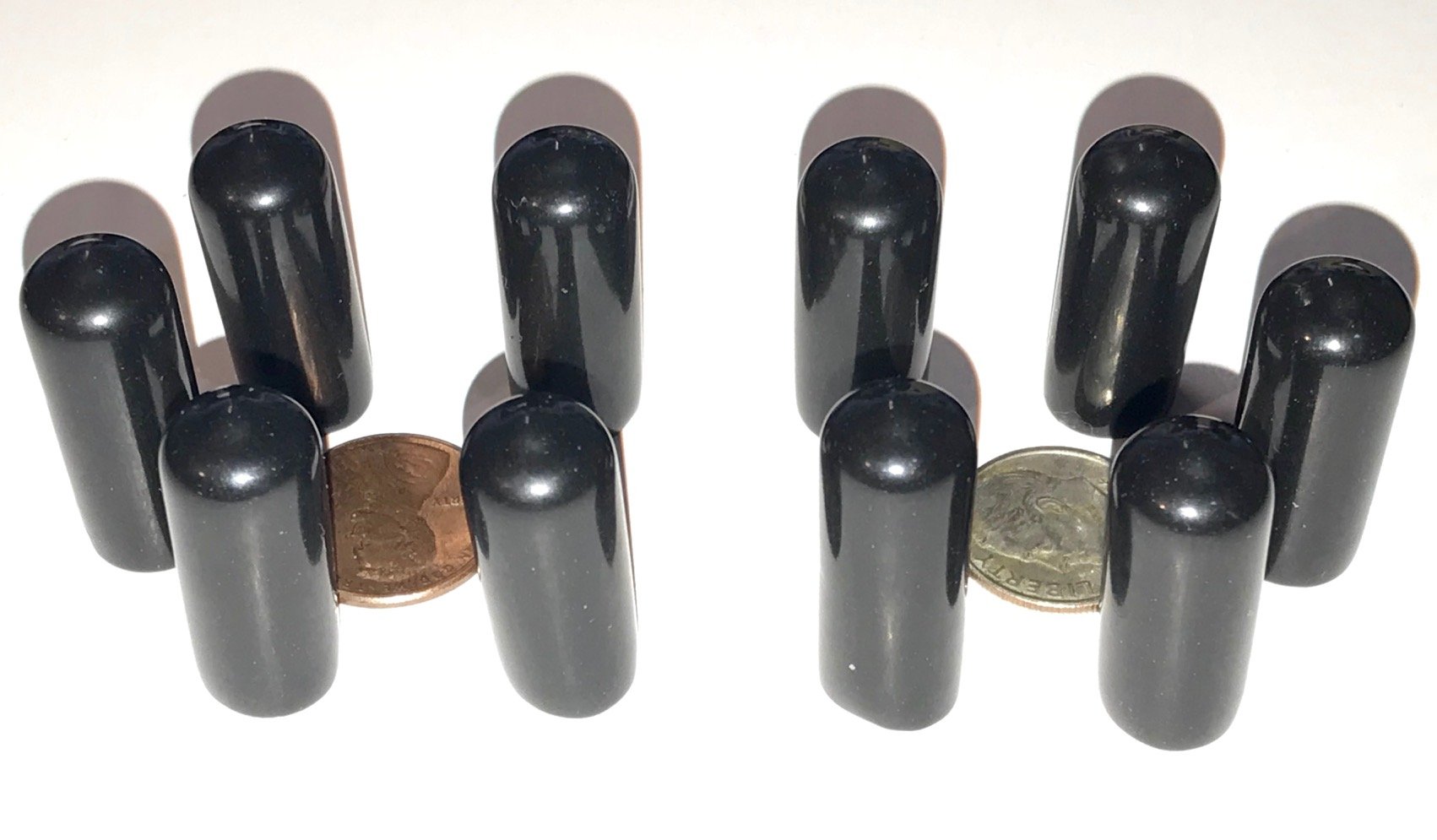 USA Make (75 Piece)β Assorted 1/8" to 1" Black Vinyl Round End Cap Cover for Pipe Plastic Tube Hub Caps Tubing Bolt Screw Rubber Thread Protector Safety Cover