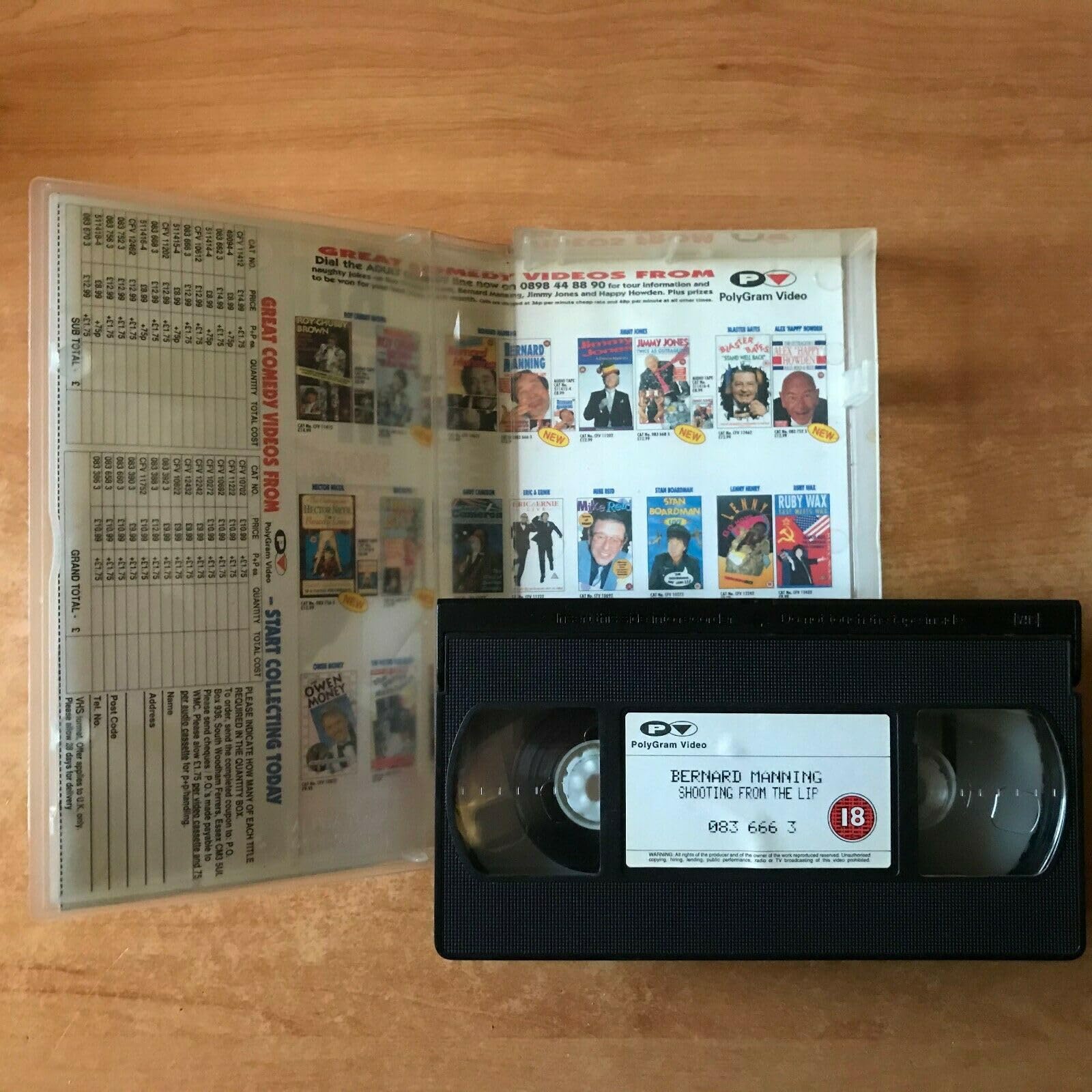 Bernard Manning: Shootin' From The Lip [Albert House / Oldham] Stand-Up - VHS