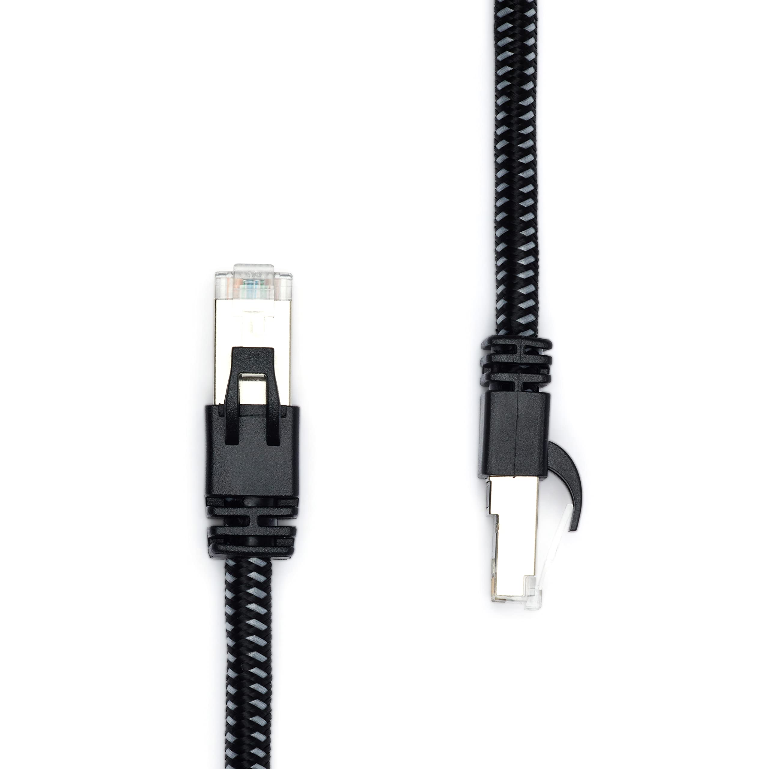 Amazon Basics Braided RJ45 Cat-7 Gigabit Ethernet Patch Internet Cable - 50 Feet, Black