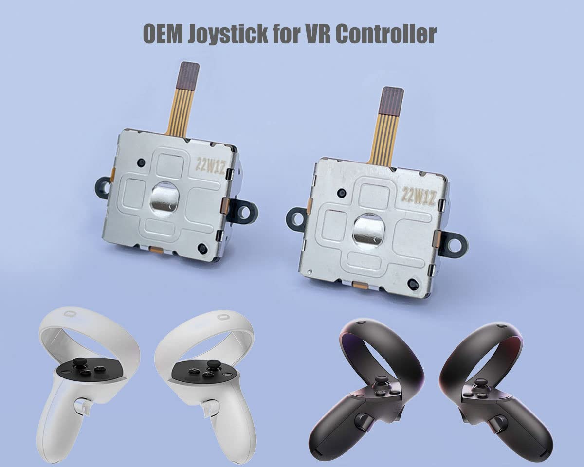 ElecGear Joystick Replacement for Oculus Quest, 2X Left & Right Analog Thumb Stick Control Sensor Module for Quest VR Headset Touch Controller with Repair Tool Kit