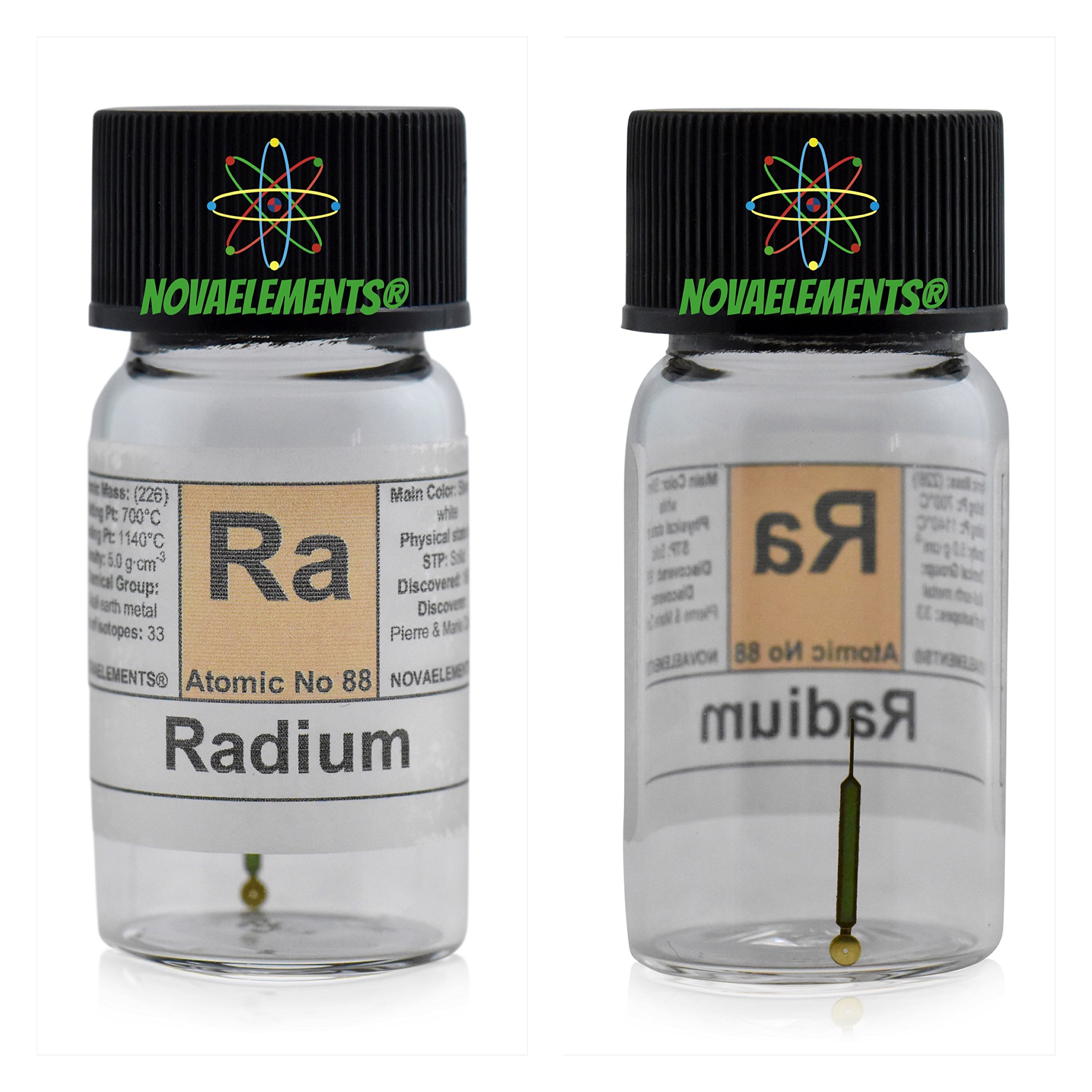 Radium Metal Element 88 Sample Ra Watch Hand, Check Source, Inside Labeled Glass Vial