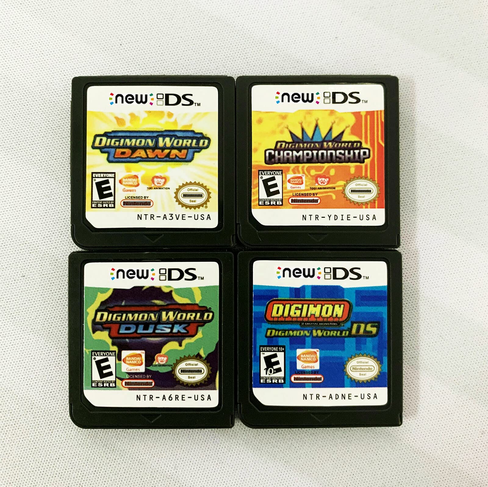 Digimon World Championship & World Dawn & World DS & World Dusk Cartridge Games Card Compatible with NDS/ 3DS / DSi / DSL / 2DSXL/ 3DSXL (4PCS) - Reproduction Version