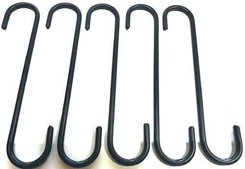 Wrought Iron"S" Hooks - Pack of 5 Wrought Iron Hooks Each Hook is 9" - Hand Made by Amish