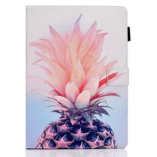 HD 10 Case DTangLsm Case for Amazon Fire HD 10 Tablet (5th/7th/9th Generation, 2015/2017/2019 Release) - Slim Leather Folding Protective Stand Cover with Auto Wake/Sleep for 10.1 Inch Tablet,Pineapple