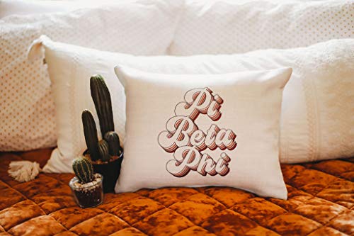 Sorority Shop Pi Beta Phi Pillow β Retro Design, 12" x 16" Lumbar Pillow Sorority