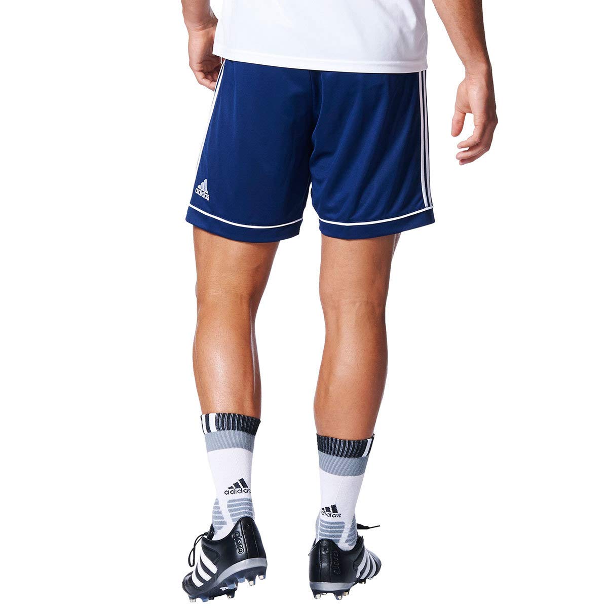 adidas Men's Squadra 17 Soccer Shorts, Dark Blue/White, Small