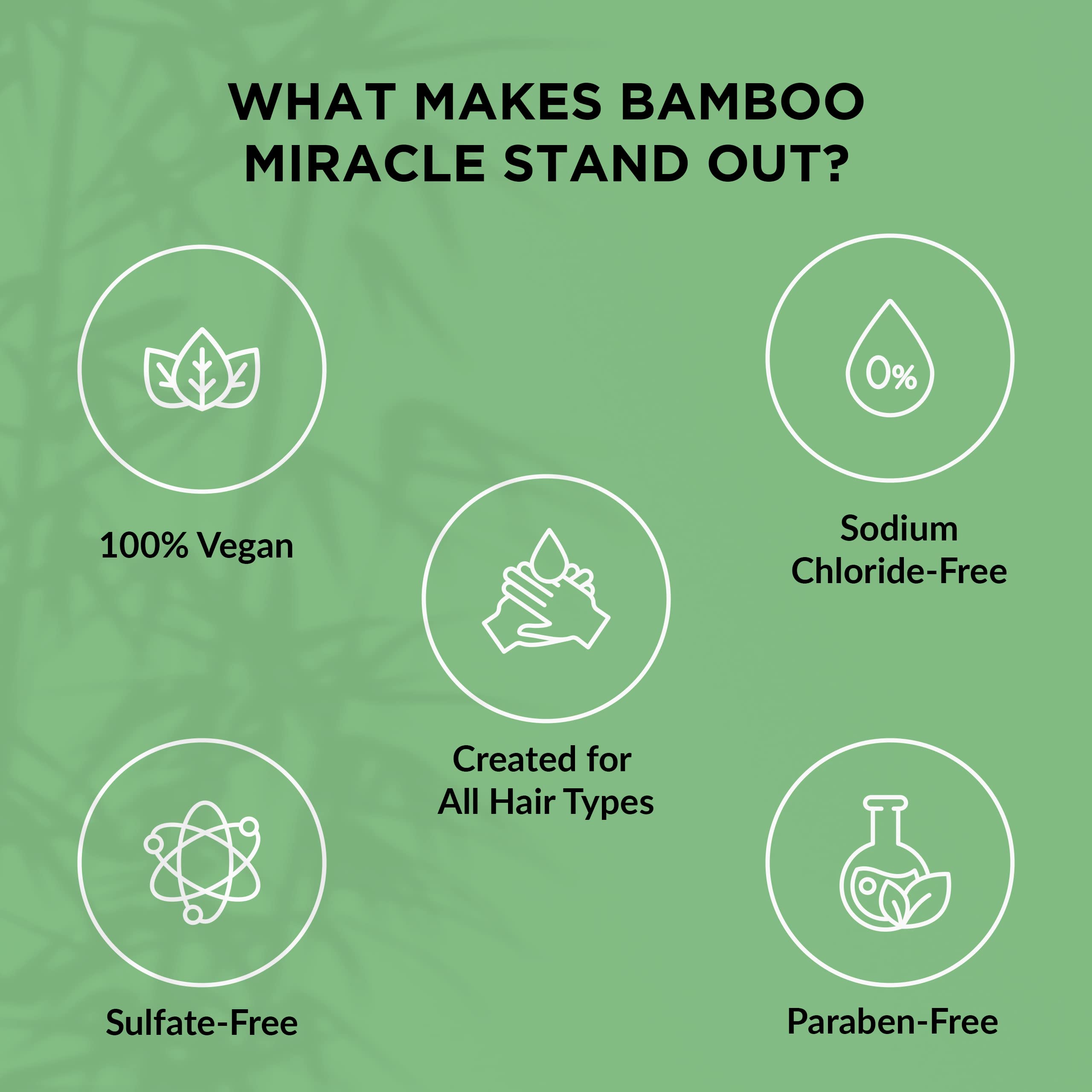 Trueplex KERATHERAPY Bamboo Miracle Smooth & Repair Conditioner, 10.1 oz., 300 ml - Vegan Formula Damaged, Frizzy, & Dry Hair - Hydrating & Smoothing with Grape Seed, Baobab, & Bamboo Extract