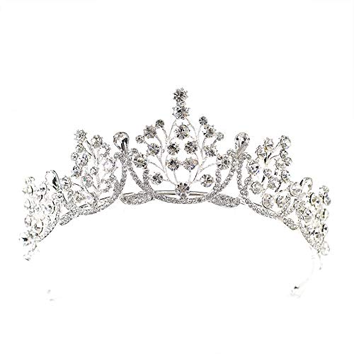 Bridal Tiara Wedding Tiara Crystal Rhinestones Bridal Tiara Crown Headband for Girl Women Decoration on Birthday Wedding Party Prom