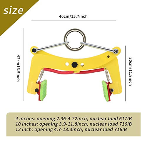 Lifting Clamps Beam Jaw Opening Adjustable, Plate Lifting Clamps Beam of Glass Slabs/Metal Sheet/Granite Island, Roadside Stone Clamp Curb,D325