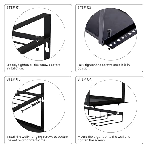 RMG Products Power Tool Organizer Wall Mount and Tool Storage Bins- Power Tool Storage Rack to Streamline Your Work Space - Tool Organizer Wall Mount with Durable Craftsmanship - 15.7” x 7.87” x 7.87”