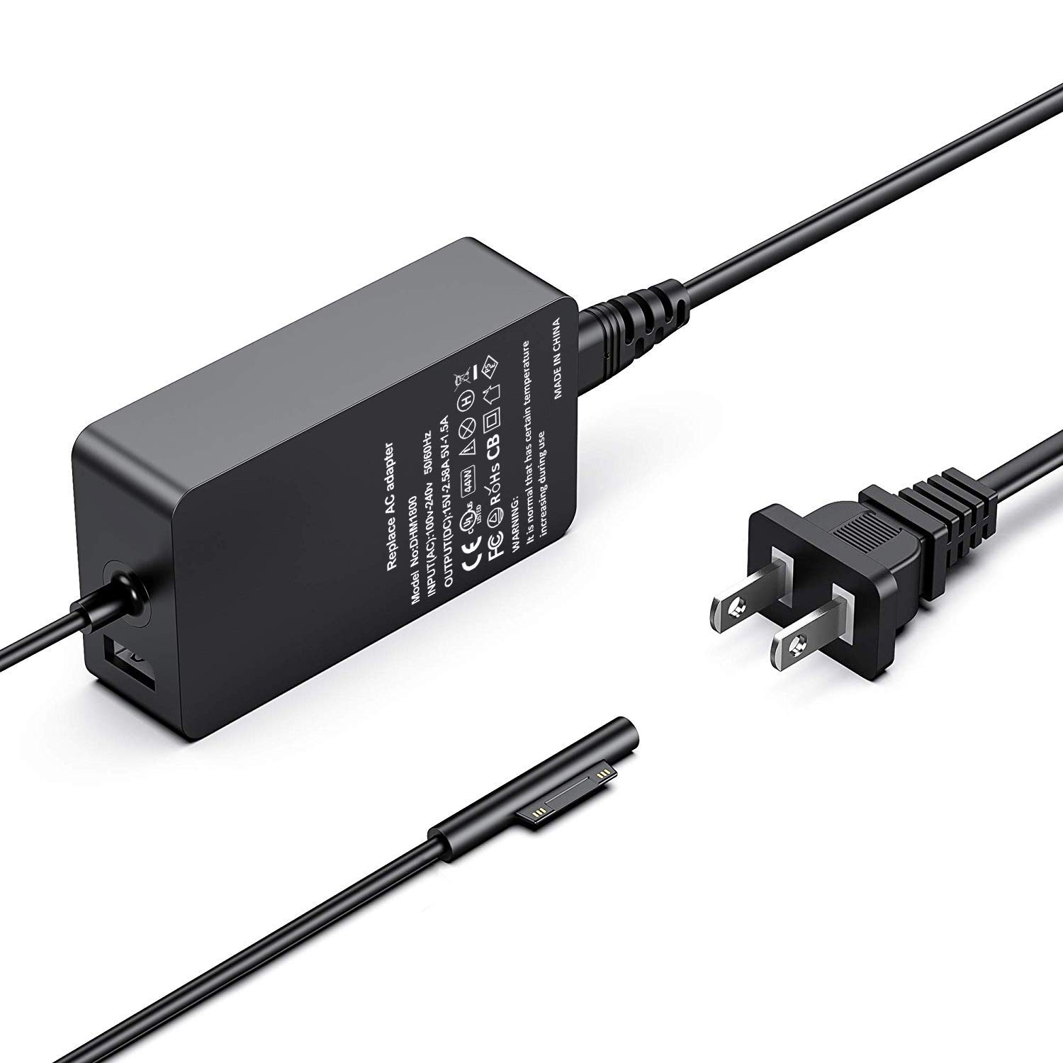 Pro Charger Laptop Charger,Smartwifi 15V 4A 65W Portable Charger for Pro 3/4/5/6/7/X Laptop1/2/3 & Pro & Book1/2 and Go 1/2