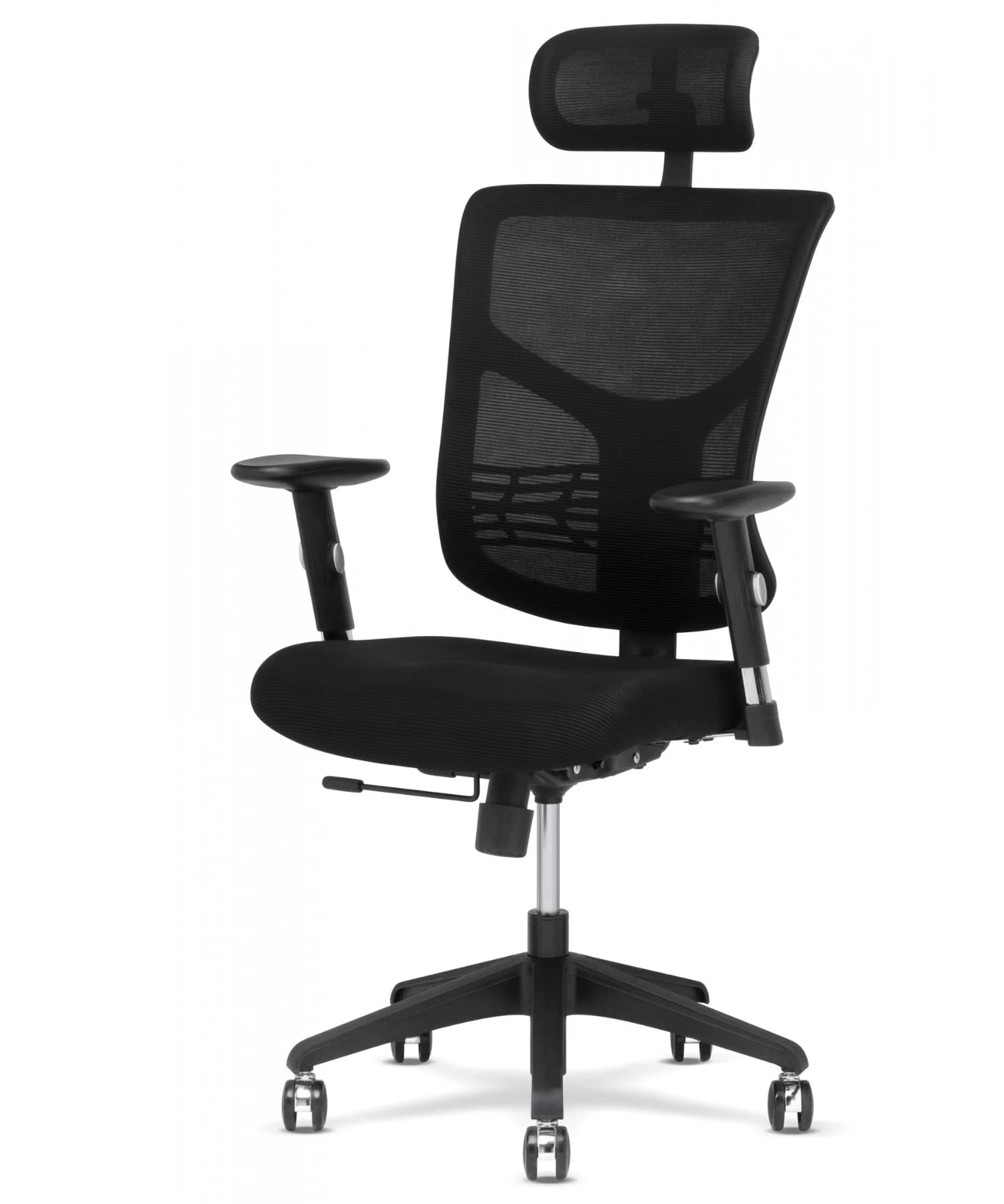 X-Chair X-Project High End Task Chair, Black A.T.R. Fabric with Headrest - Ergonomic Office Seat/Advanced Tensile Recovery Fabric/Highly Adjustable & Supportive/Comfortable Feel/Perfect for Workspace