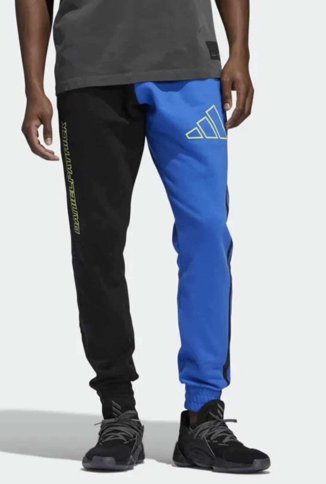 Adidas Men’s Daniel Patrick Basketball Pants, Blue/Black, US Large