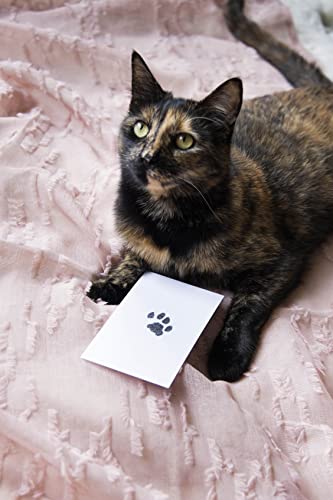 Pearhead Small Pet Paw Print Clean-Touch Ink Pad and Imprint Cards, for Small Sized Cats or Dogs, Pet Owner Gifts, DIY Keepsake Pawprint Maker, Black