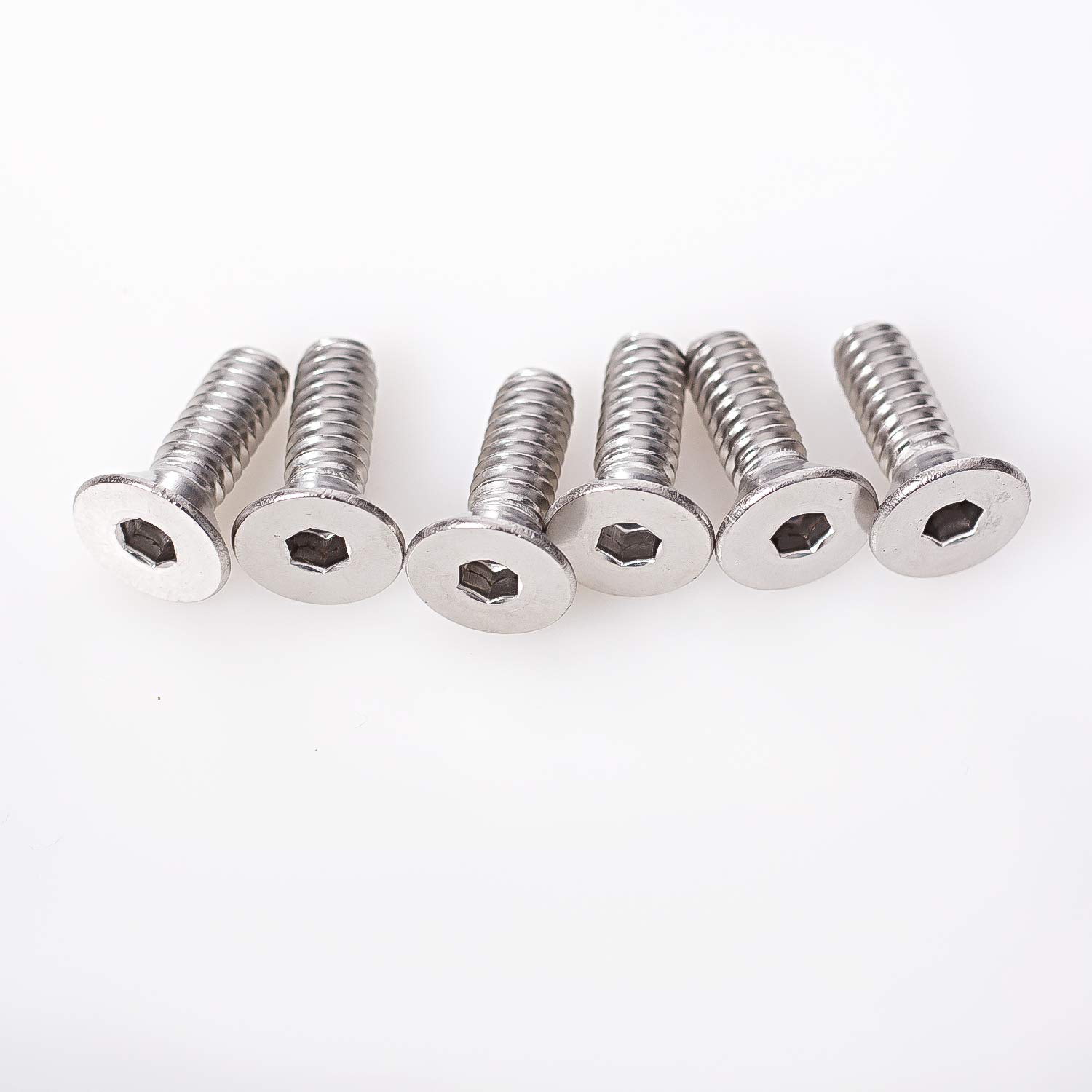 KINJOEK 100 Packs 1/4-20 x 3/4 Inch Flat Head Socket Cap Screws, Allen Hex Socket Drive Countersunk Bolts, 304 Stainless Steel 18-8, Full Thread, Bright Finish, Heavy Duty Hexagon Machine Screw