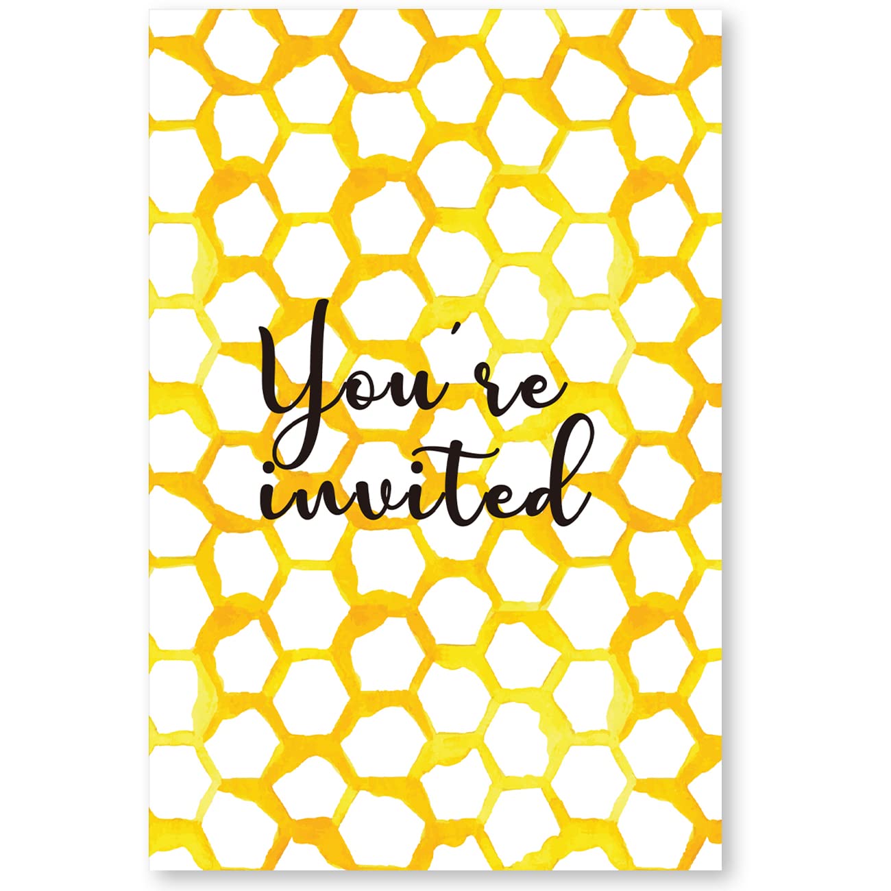 Soiceu Cute Bee-Day Bee 1st Birthday Invitations with Envelopes Set of 20 Watercolors Beehive Bee 1 Year Old First Birthday Party Invites