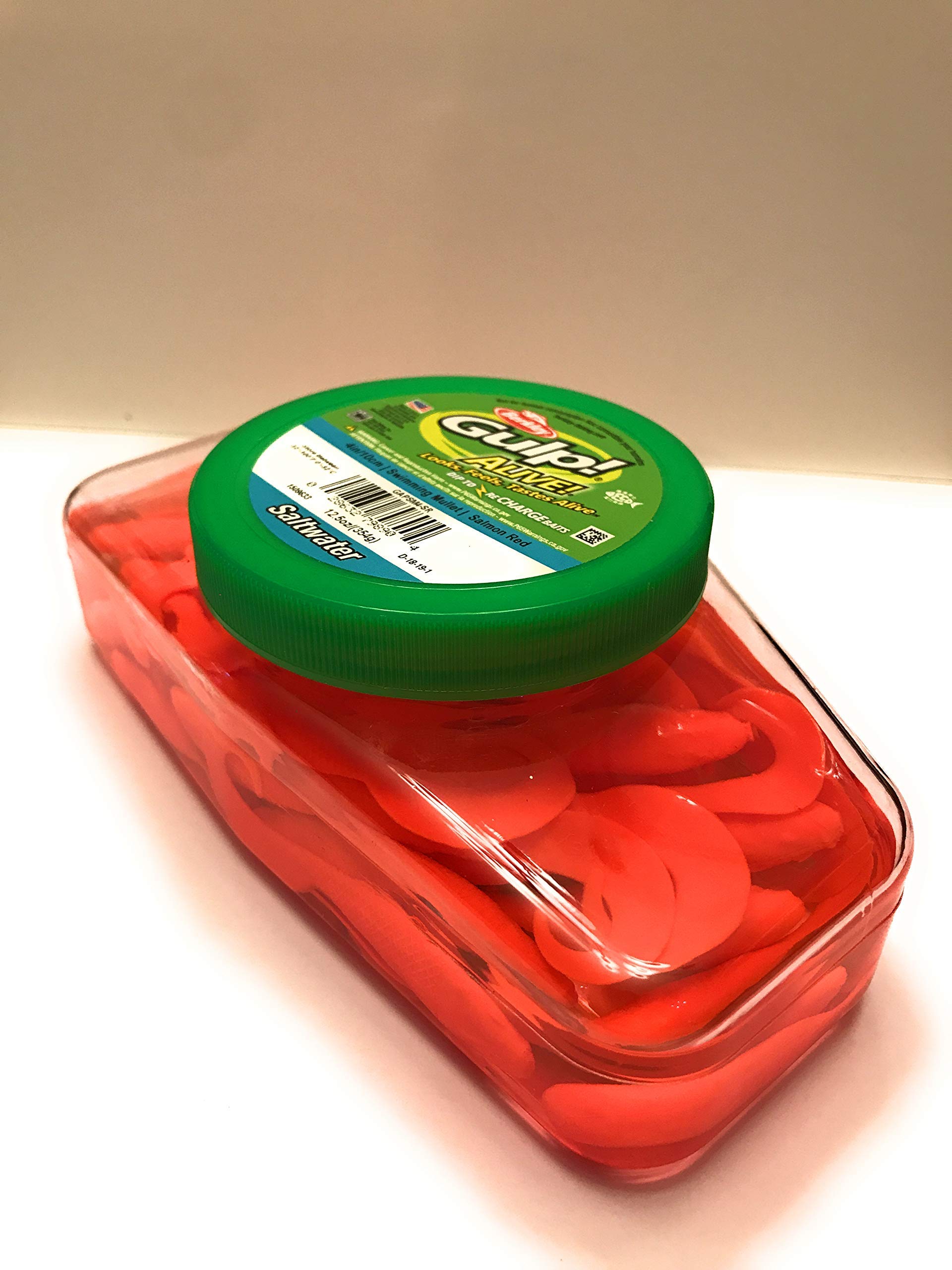 Berkley Gulp! Alive! Saltwater Swimming Mullet Salmon Red 4in | 10cm