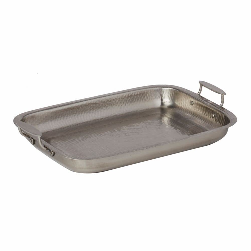 American Metalcraft THRC21 Hammered Stainless Steel Serving Pan, Rectangular, 21-Inches
